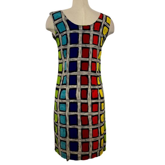 Jams World | Dresses | Jams World Square Printed Sheath Mini Dress 9s ...